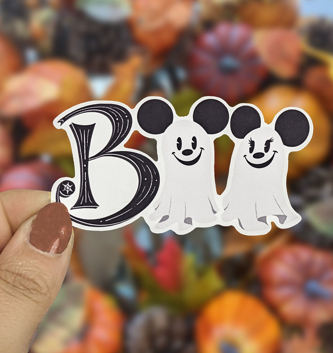 Boo Mickey & Minnie Mouse Ghosts Halloween Fall Autumn | Waterproof ...