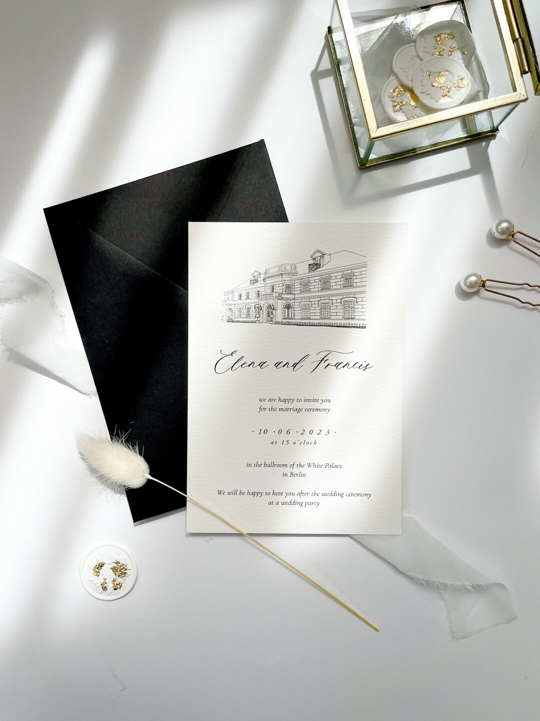 Custom Wedding Venue Illustration Digital Download, Custom Wedding ...