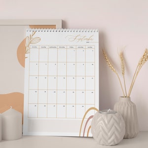 Calendar 2023 Printable Digital Boho Calendar Pastel Boho Calendar Pdf ...