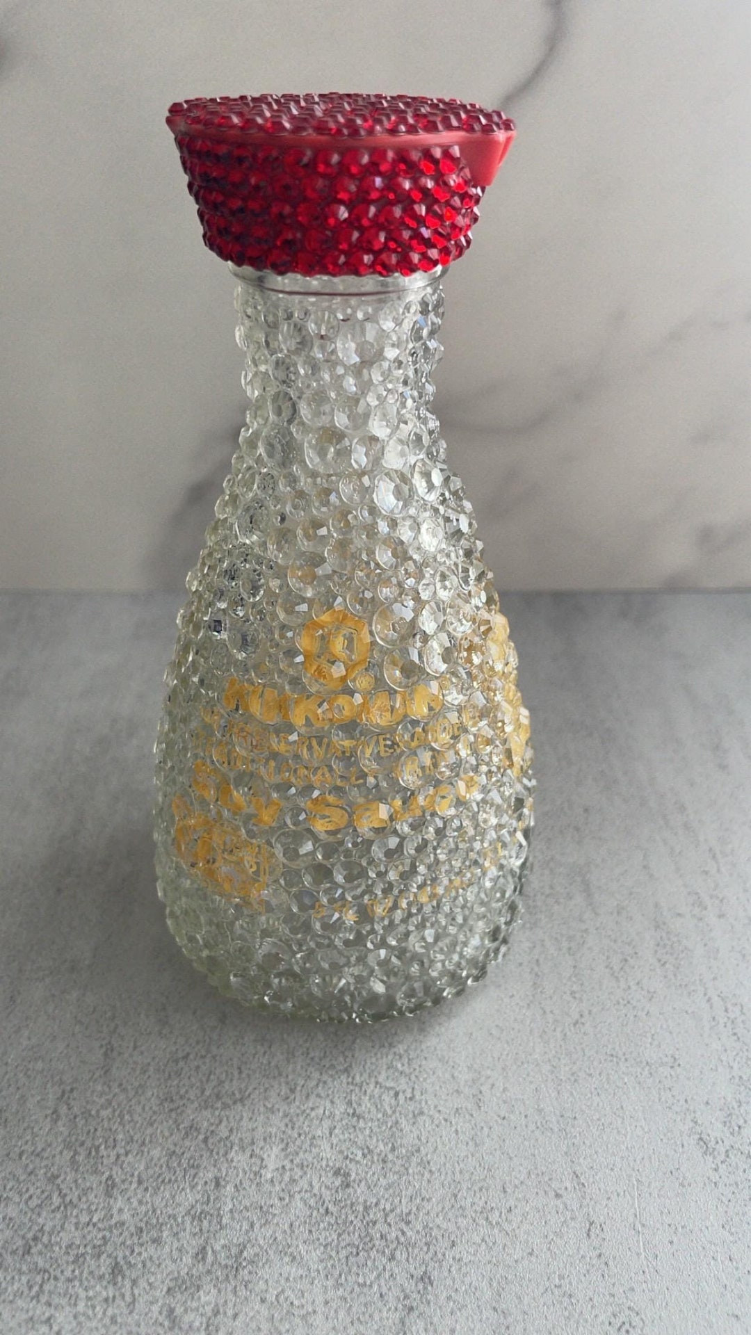Rhinestone Soy Sauce Bottle (bedazzled Bougie Kitchen Decor) - Etsy