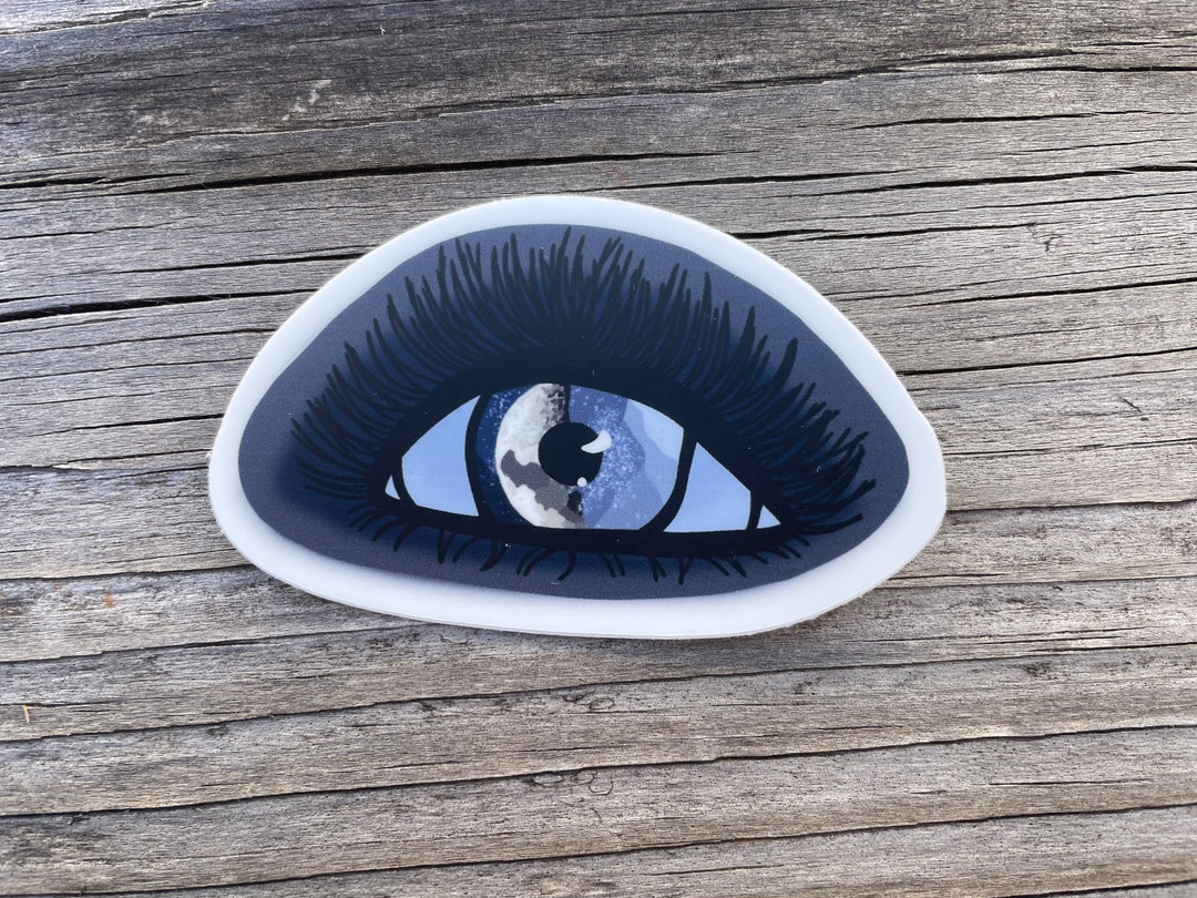 Moon Sticker Space Sticker Eye Sticker Witchy Sticker Moon Eye Sticker ...