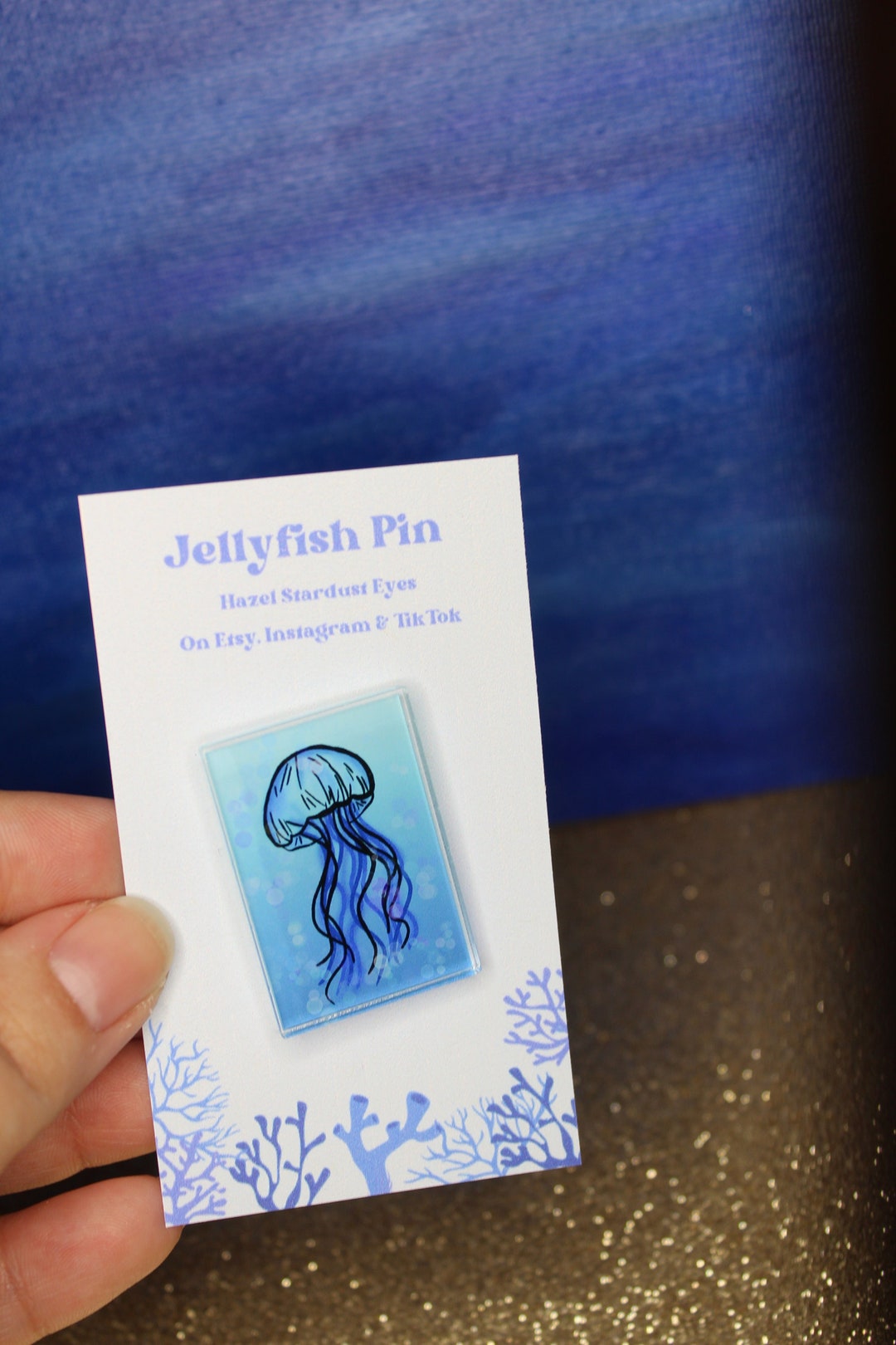 Jellyfish Pin Jellyfish Accessories Jellyfish Gifts Shirt Pin Bag Pin ...
