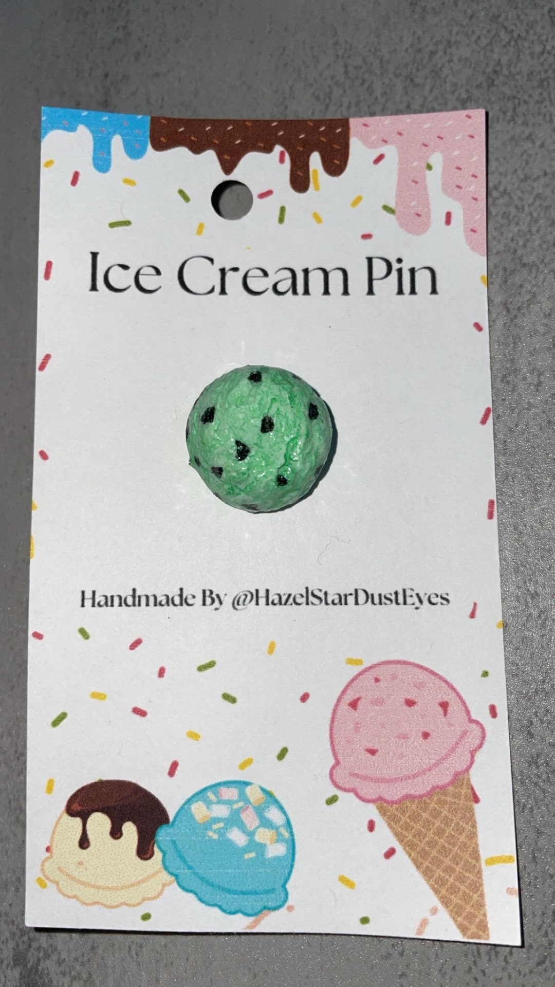 Ice Cream Pin | Bag Pin | Shirt Pin | Wearable Art | Food Accessories ...