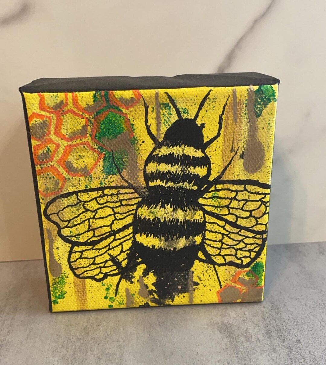 Bee Art | Bee Decor | Bee Painting | Cottage Core Decor | Cottage Core ...