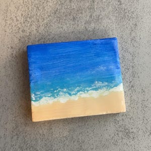 Ocean Painting | Small Painting | Tiny Art | Beach Art | Home Decor ...