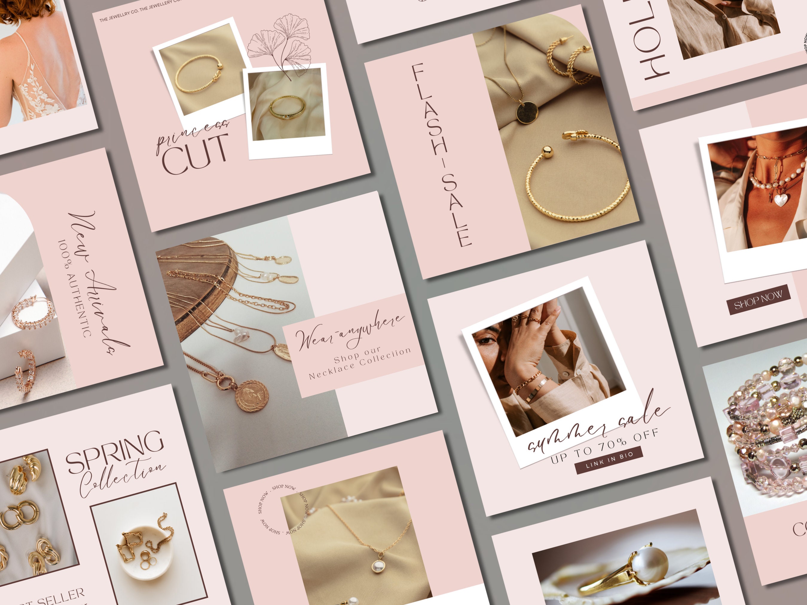 Jewelry Instagram Template Bundle, Jewelry Store Business Marketing ...