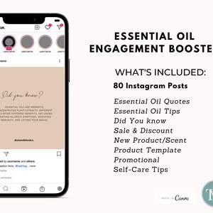 Essential Oil Social Media Template Essential Oil Canva Temple Editable ...