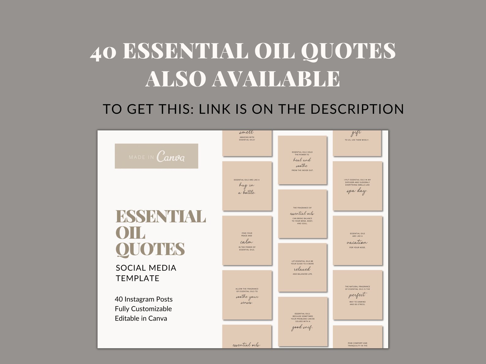 Essential Oil Social Media Template Essential Oil Canva Temple Editable ...