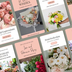 Flower Shop Instagram Templates Flower Shop Instagram Story Templates ...