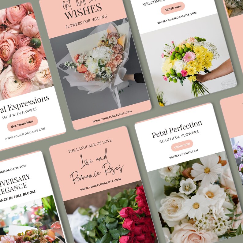 Flower Shop Instagram Templates Flower Shop Instagram Story Templates ...