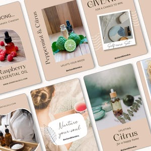 Essential Oil Social Media Template | Essential Oil Canva Temple ...