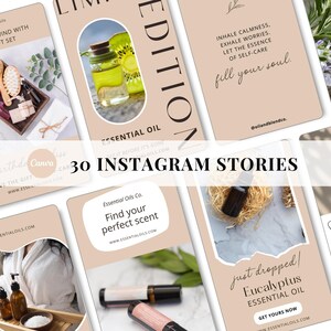 Essential Oil Social Media Template | Essential Oil Canva Temple ...