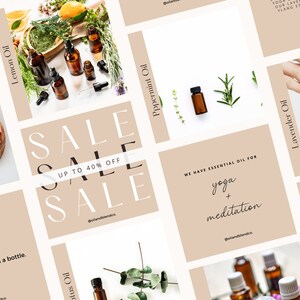 Essential Oil Social Media Template Essential Oil Canva | Etsy