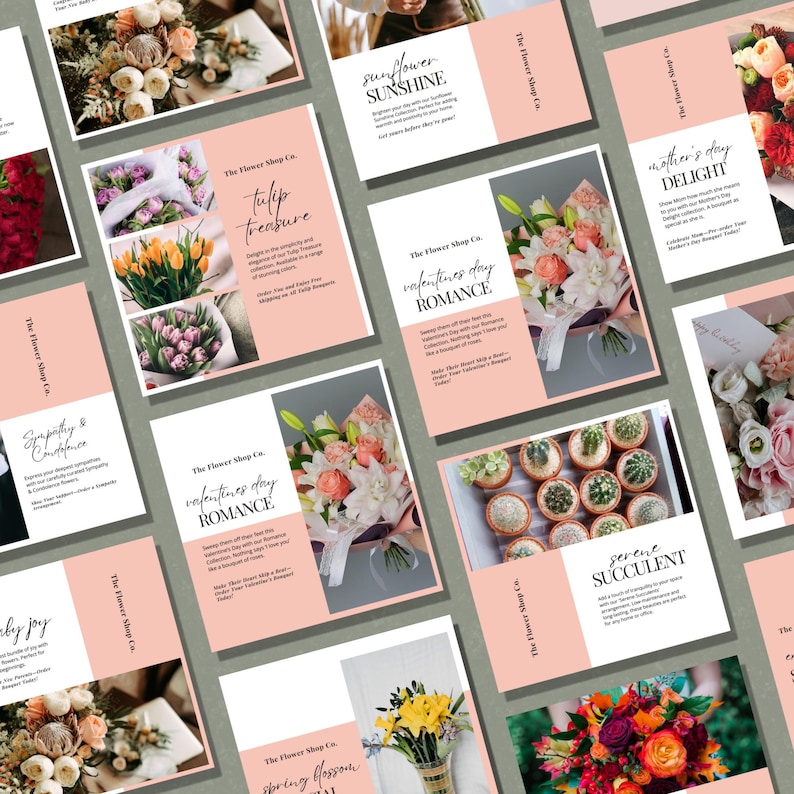 Flower Shop Instagram Templates Flower Shop Instagram Story Templates ...