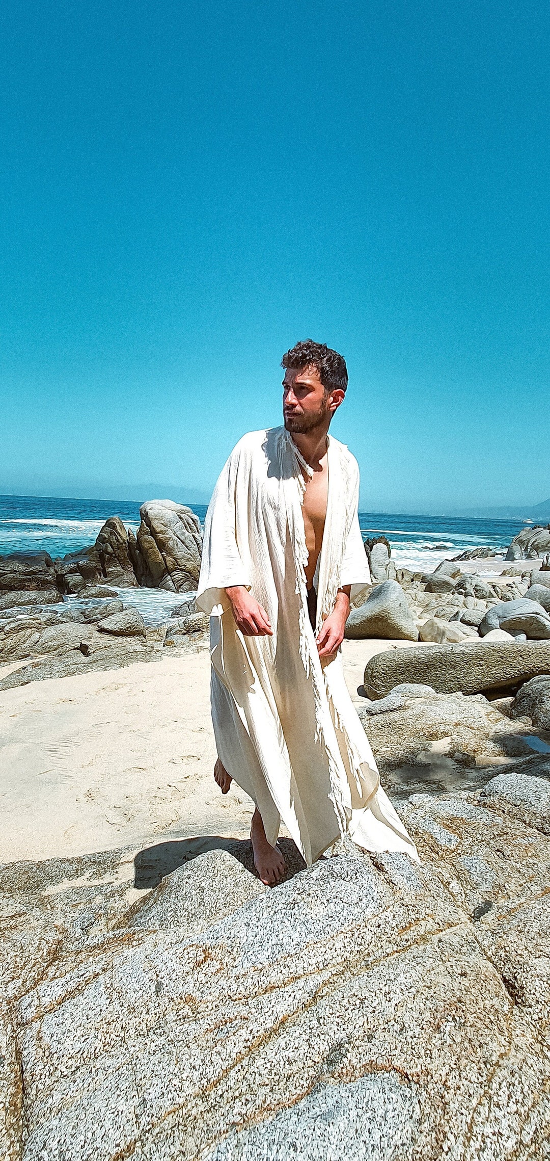 Oversize Poncho Men Beach Miami Cover up Boho Men Cover up - Etsy