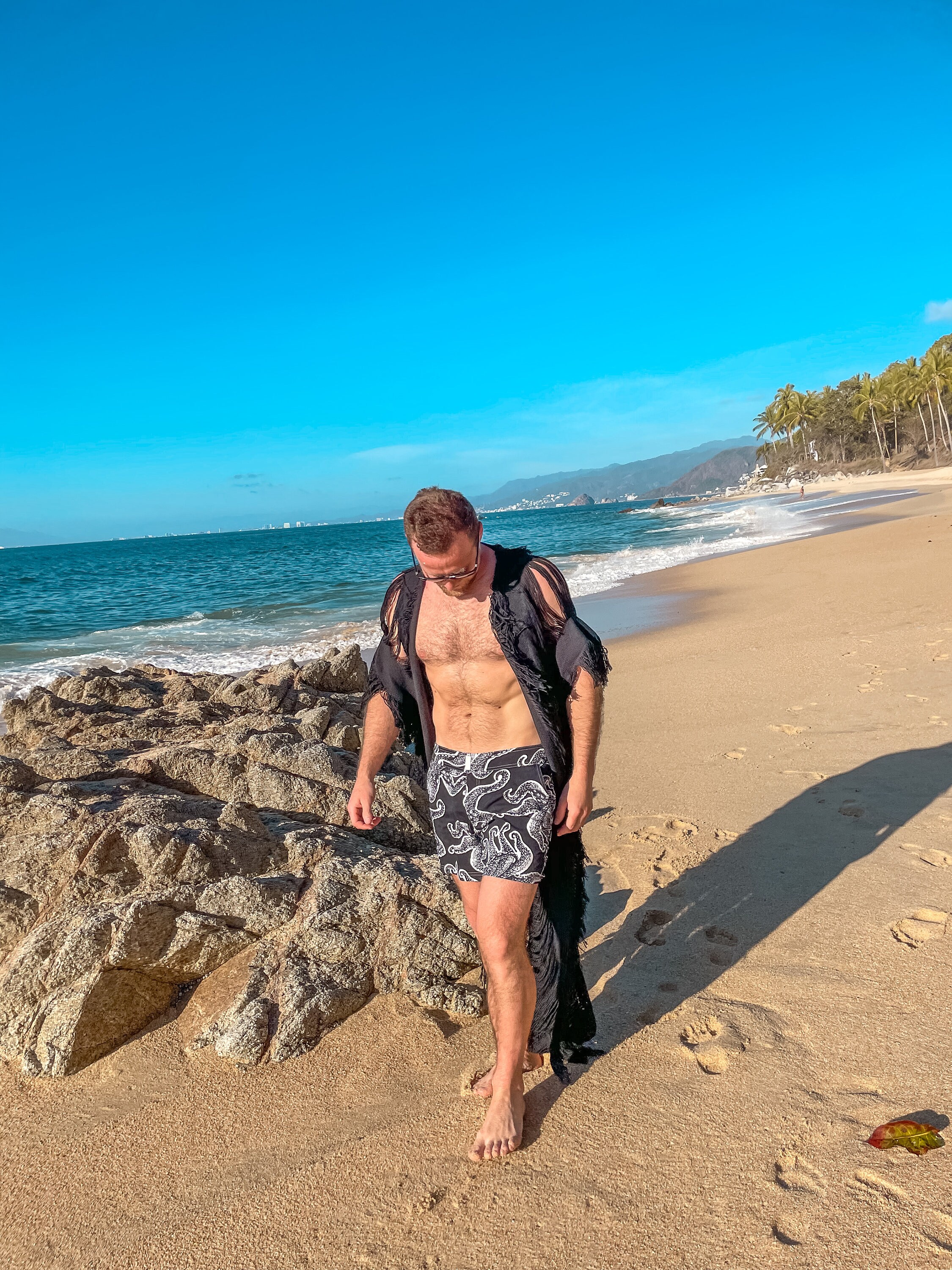 Oversize Poncho Men Beach Tulum Cover up Boho Men Cover up Beach Tulum ...