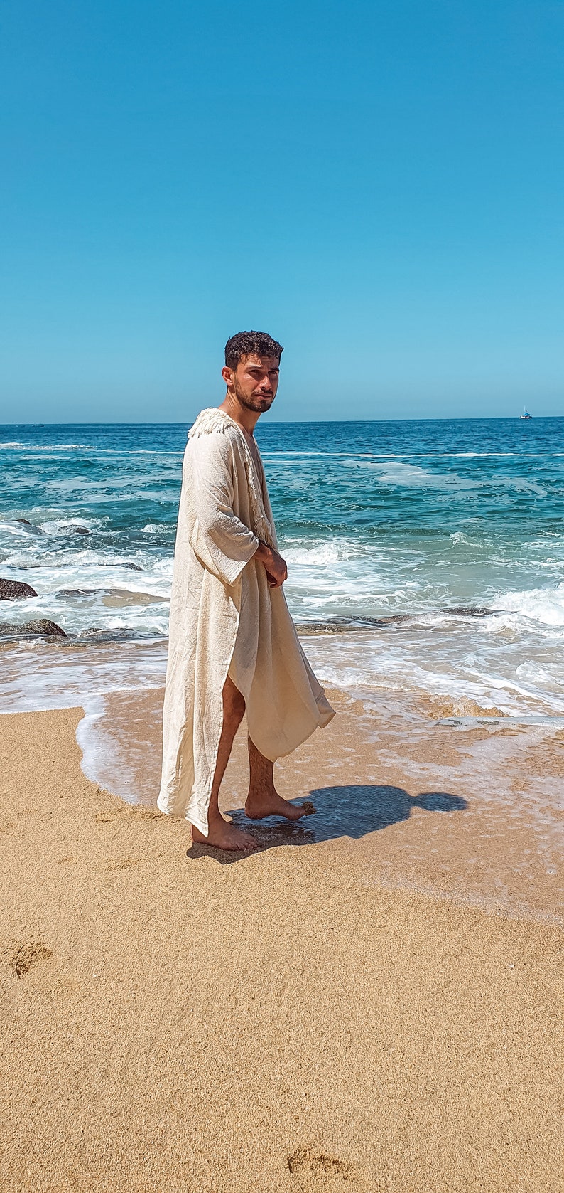 Oversize Poncho Men Beach Miami Cover up Boho Men Cover up Beach Miami ...