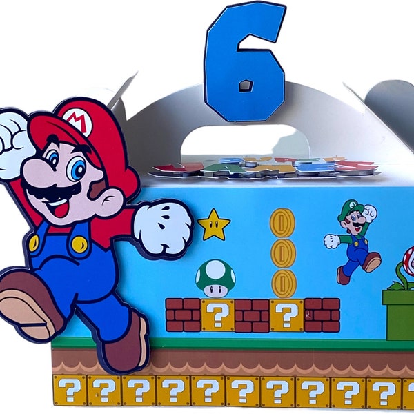 Super Mario Treat Box Svg - Etsy