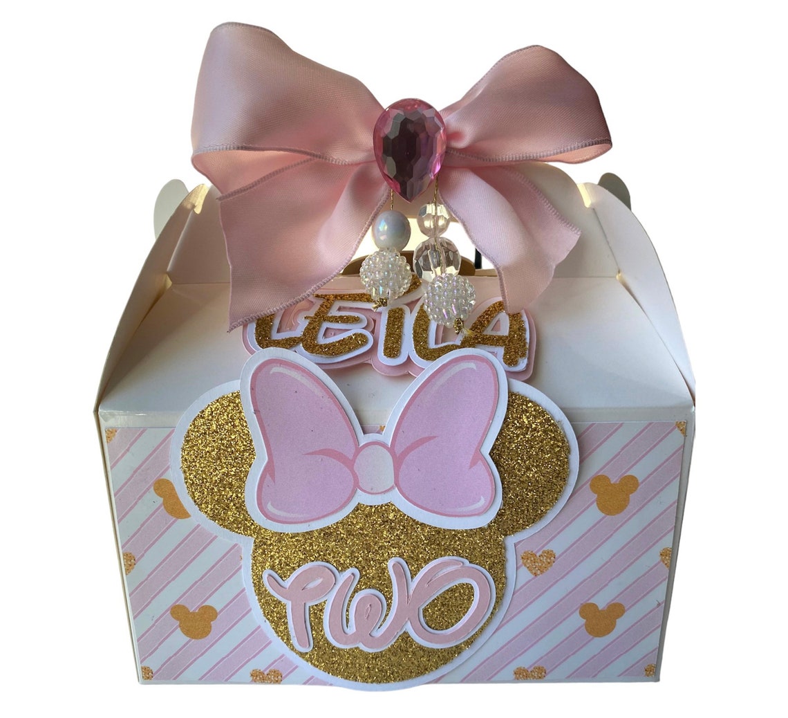 Minnie Mouse Favor Box, Minnie Mouse Party Box, Minnie Birthday Party ...