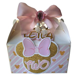 Minnie Mouse Favor Box, Minnie Mouse Party Box, Minnie Birthday Party ...
