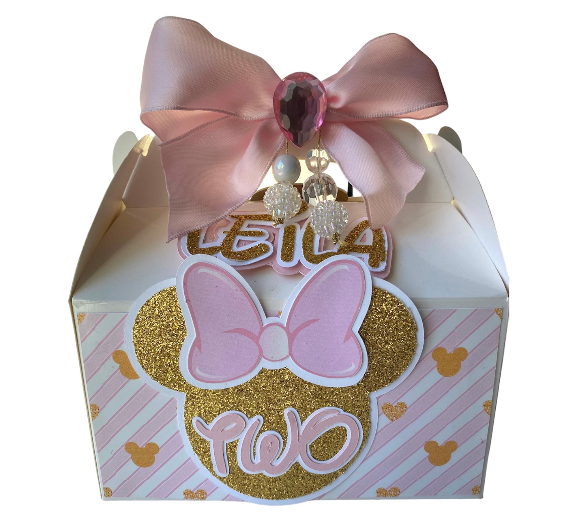 Minnie Mouse Favor Box, Minnie Mouse Party Box, Minnie Birthday Party ...
