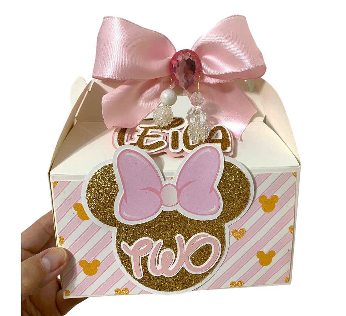 Minnie Mouse Favor Box, Minnie Mouse Party Box, Minnie Birthday Party ...