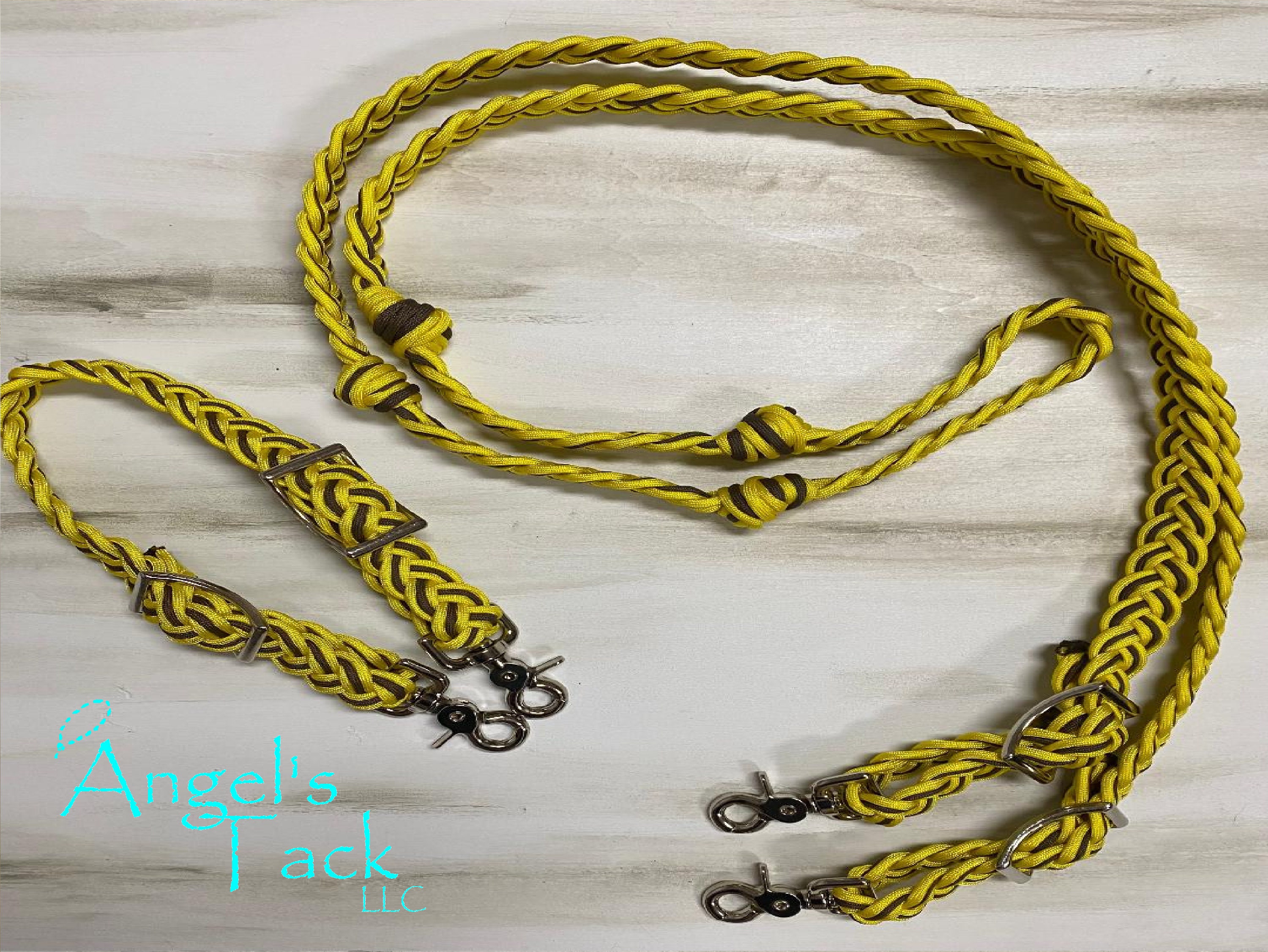 Sunflower Outlined Yellow and Brown 8ft 9 Strand Adjustable Braided ...