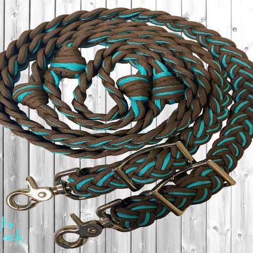 Rodeo Turquoise and Brown 8ft 9 Strand Adjustable Braided - Etsy