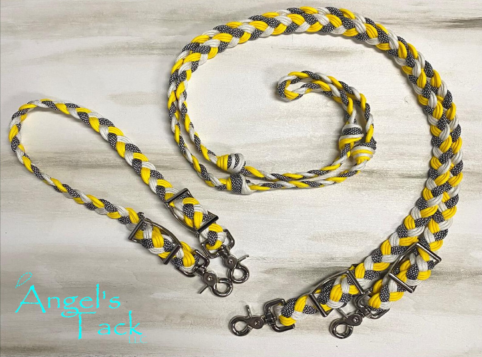 Daisy Yellow White Black 8ft 9 Strand Adjustable Braided Knotted ...