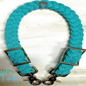 Turquoise Solid 8ft 9 Strand Adjustable Braided Knotted Paracord Barrel ...