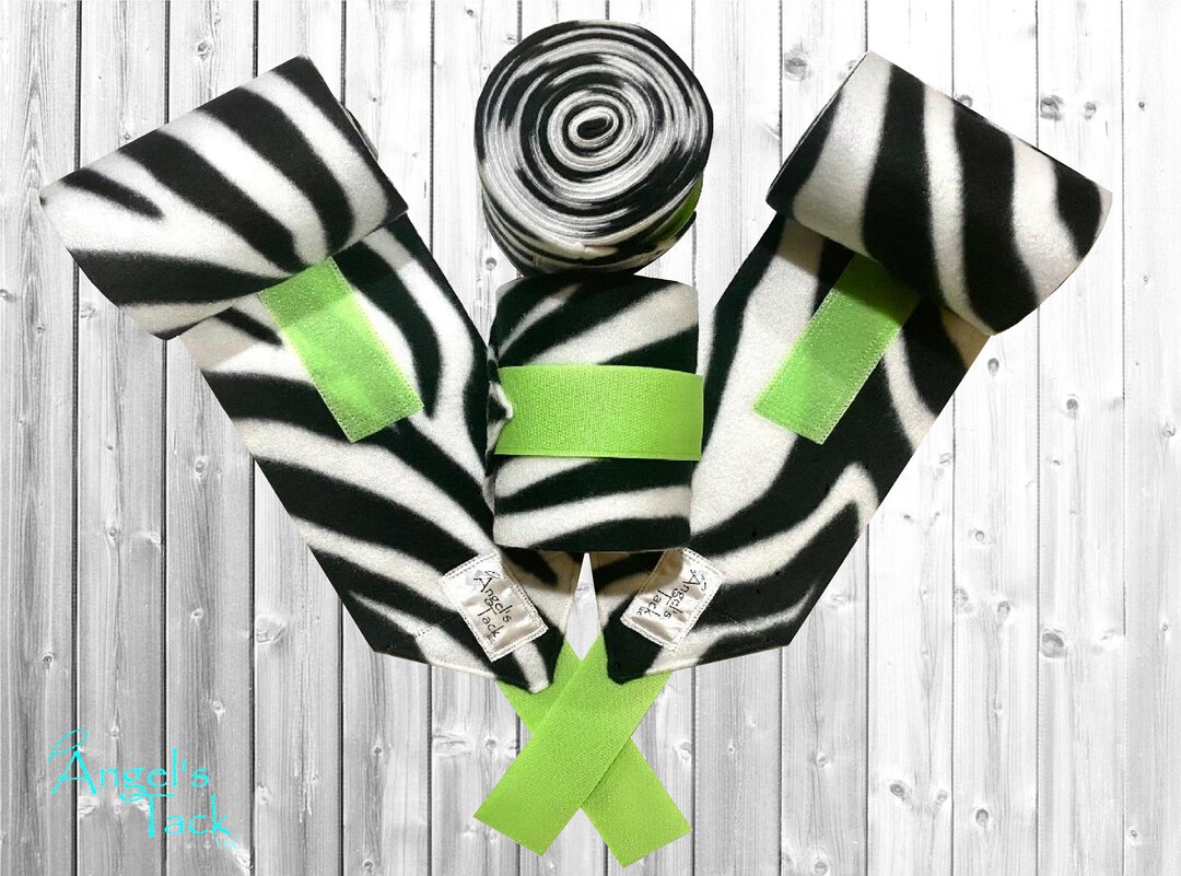 Lime Zebra Polos Lime Green and Zebra Print Horse Size Fleece Polo ...