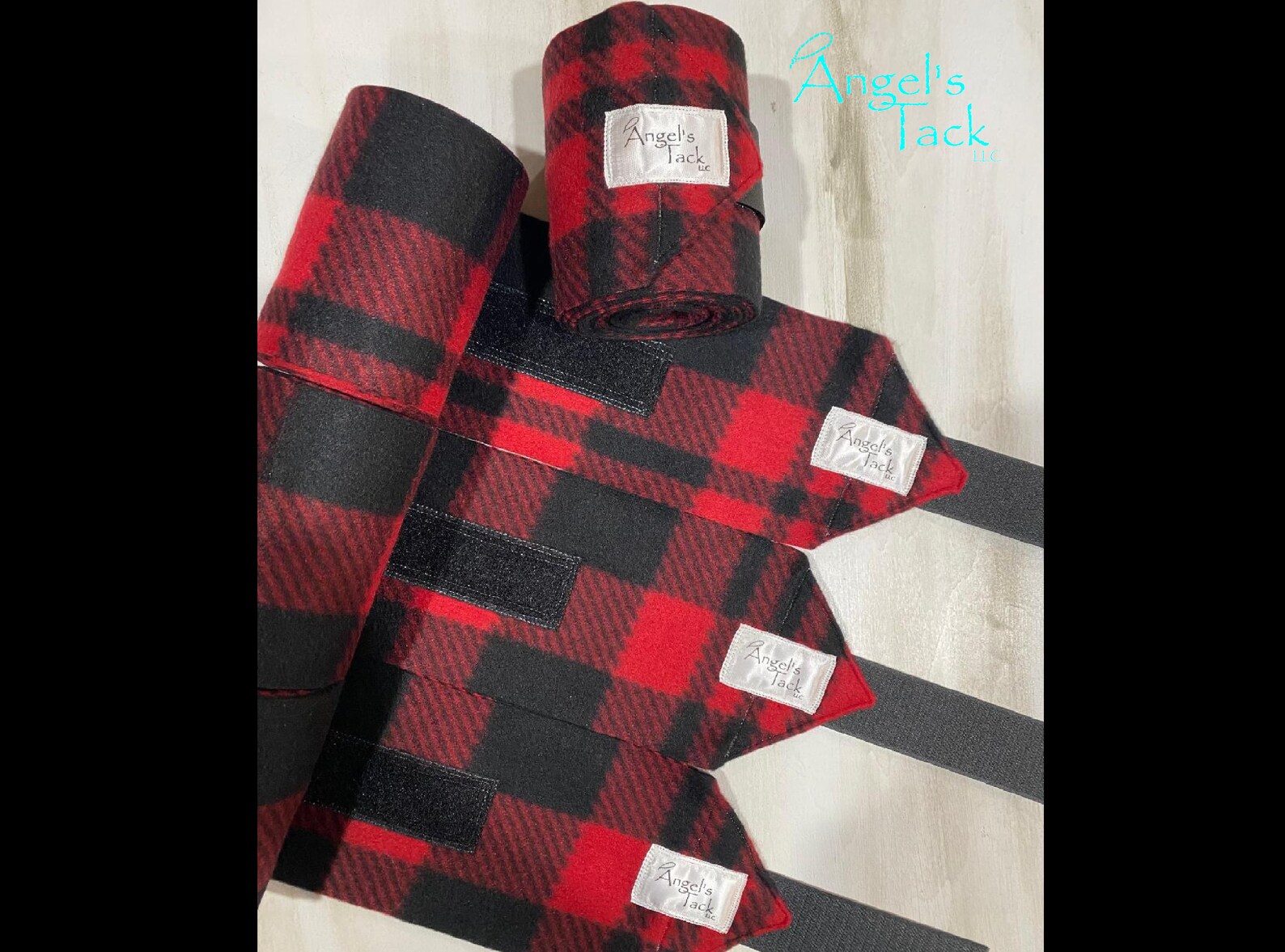 Red Plaid Horse Size Fleece Polo Wraps Set of Four - Etsy