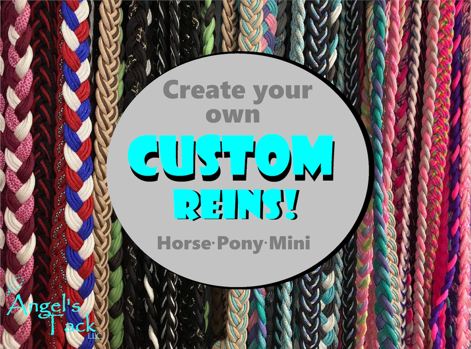 Create Your Own Custom 9 Strand Braided Paracord Barrel Reins Horse ...