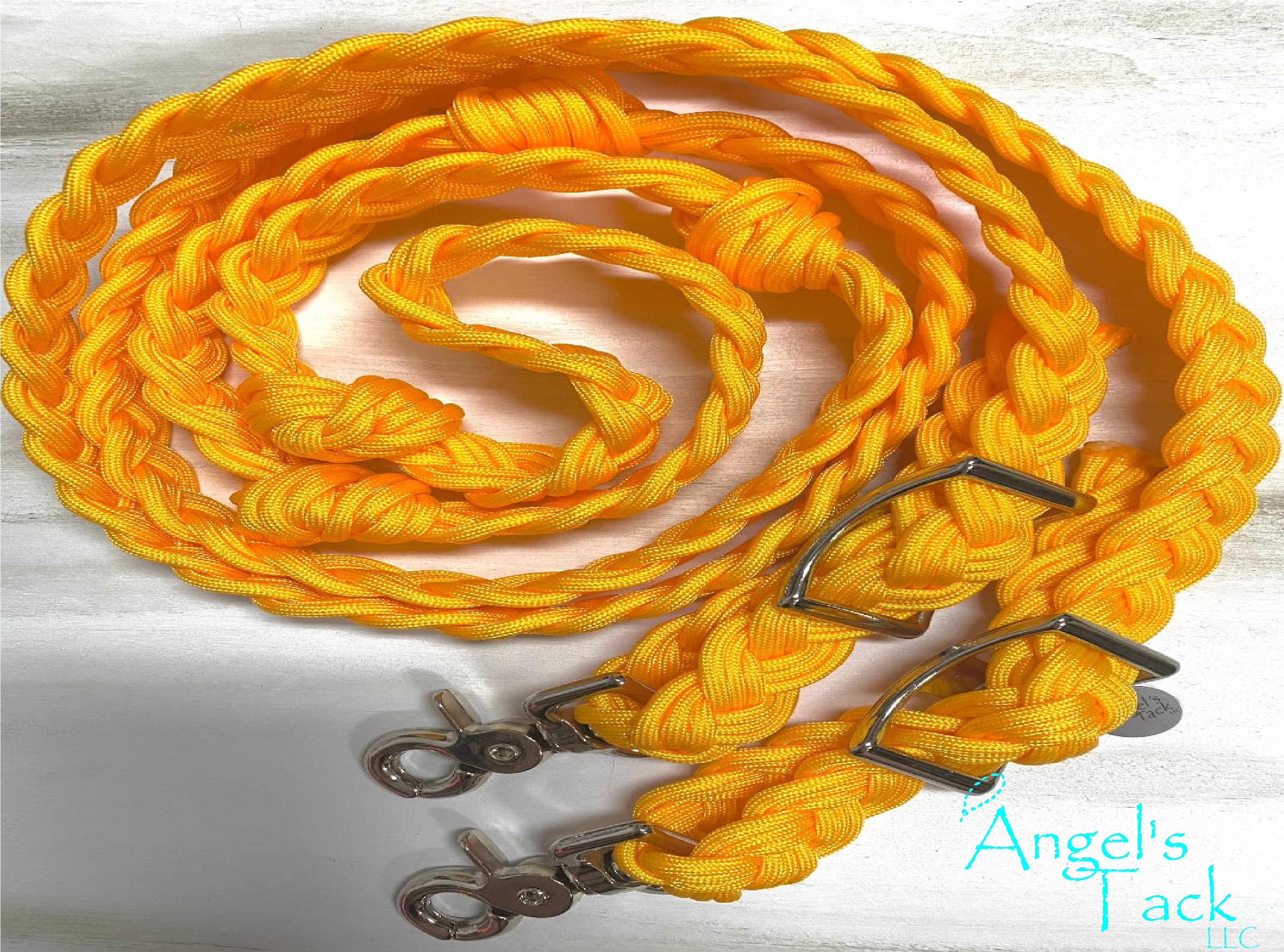 Pet Supplies Neon Yellow Diamond 8ft 9 Strand Adjustable Braided ...