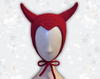 Devil Hood Red Devil Hood Vintage Devil Hood Devil Bonnet - Etsy