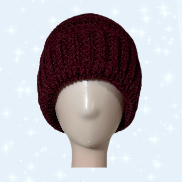 Burgundy Beanie - Etsy
