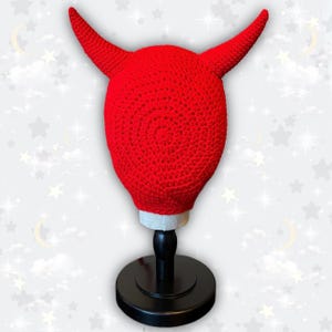 Crochet Bright Red Devil Bonnet - Etsy