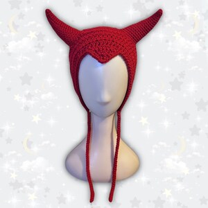 Crochet Red Devil Bonnet - Etsy