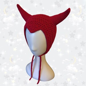 Crochet Red Devil Bonnet - Etsy