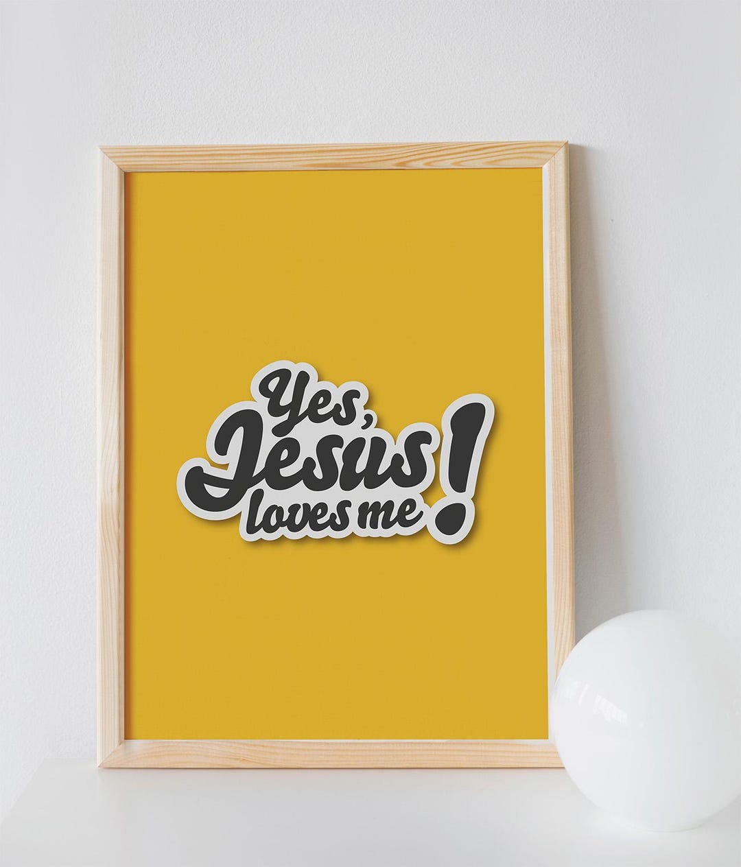 Yes Jesus Love Me Wall Art, Christian Text Wall Art, Digital Download ...