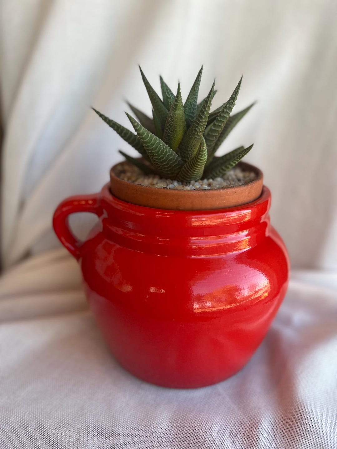 1940s Vintage Red Crock With Handle, Vintage Hall's Superior Quality ...