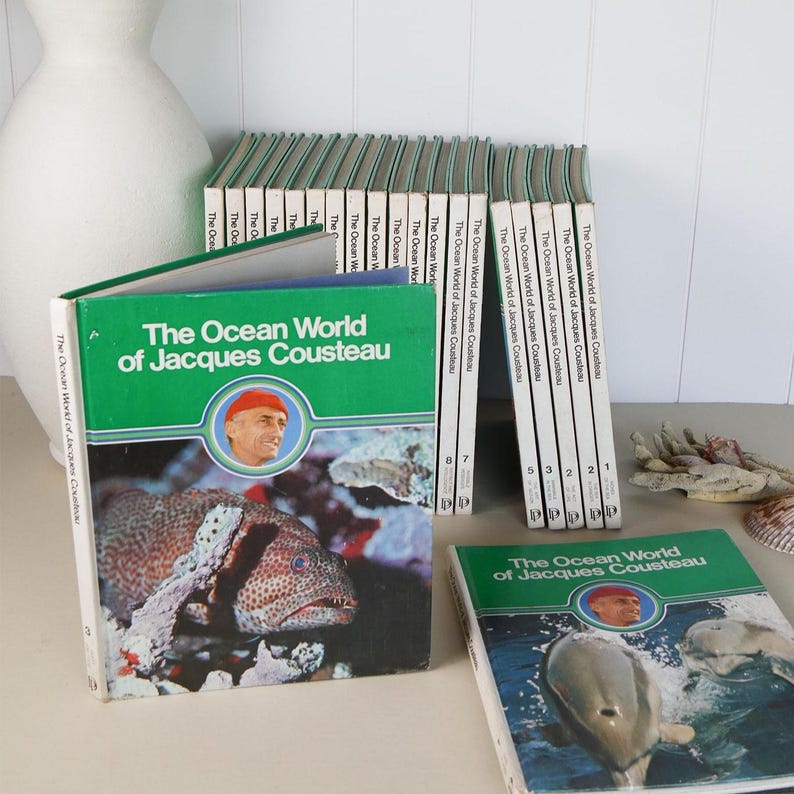 The Ocean World of Jacques Cousteau Book Collection 1-20, Hardcover ...