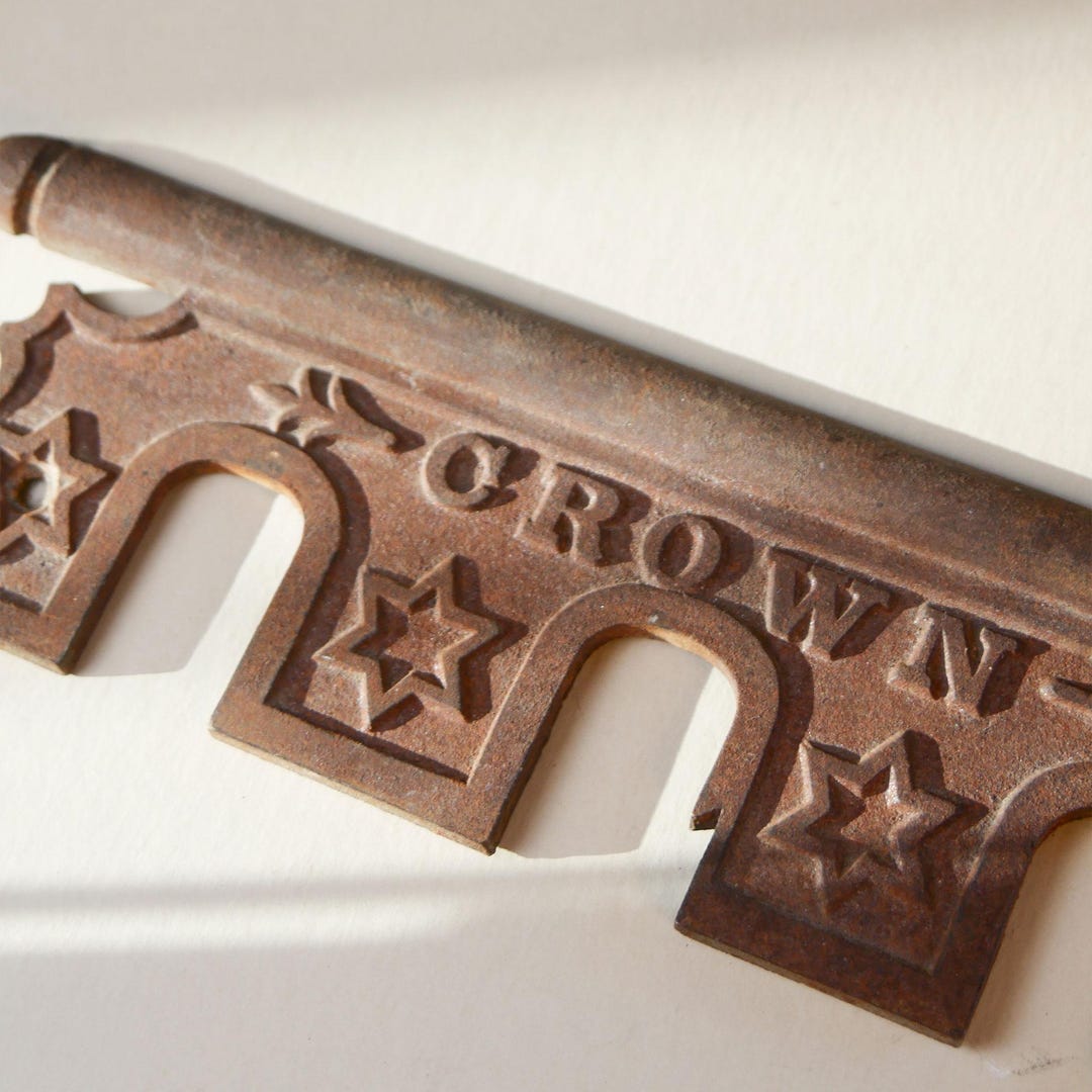 Cast Iron 'crown' Decorative Hinge Trim Wall Decor, Cast Iron Wall ...