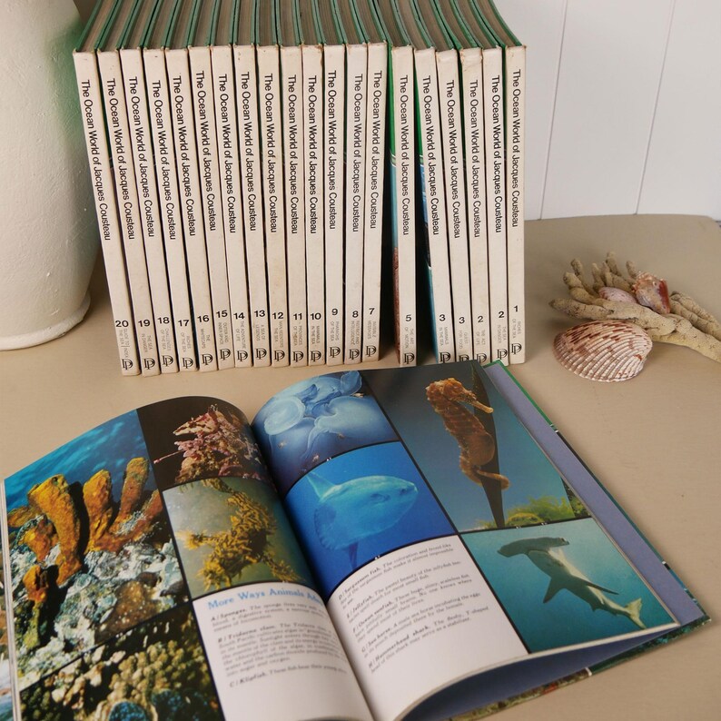 The Ocean World of Jacques Cousteau Book Collection 1-20, Hardcover ...