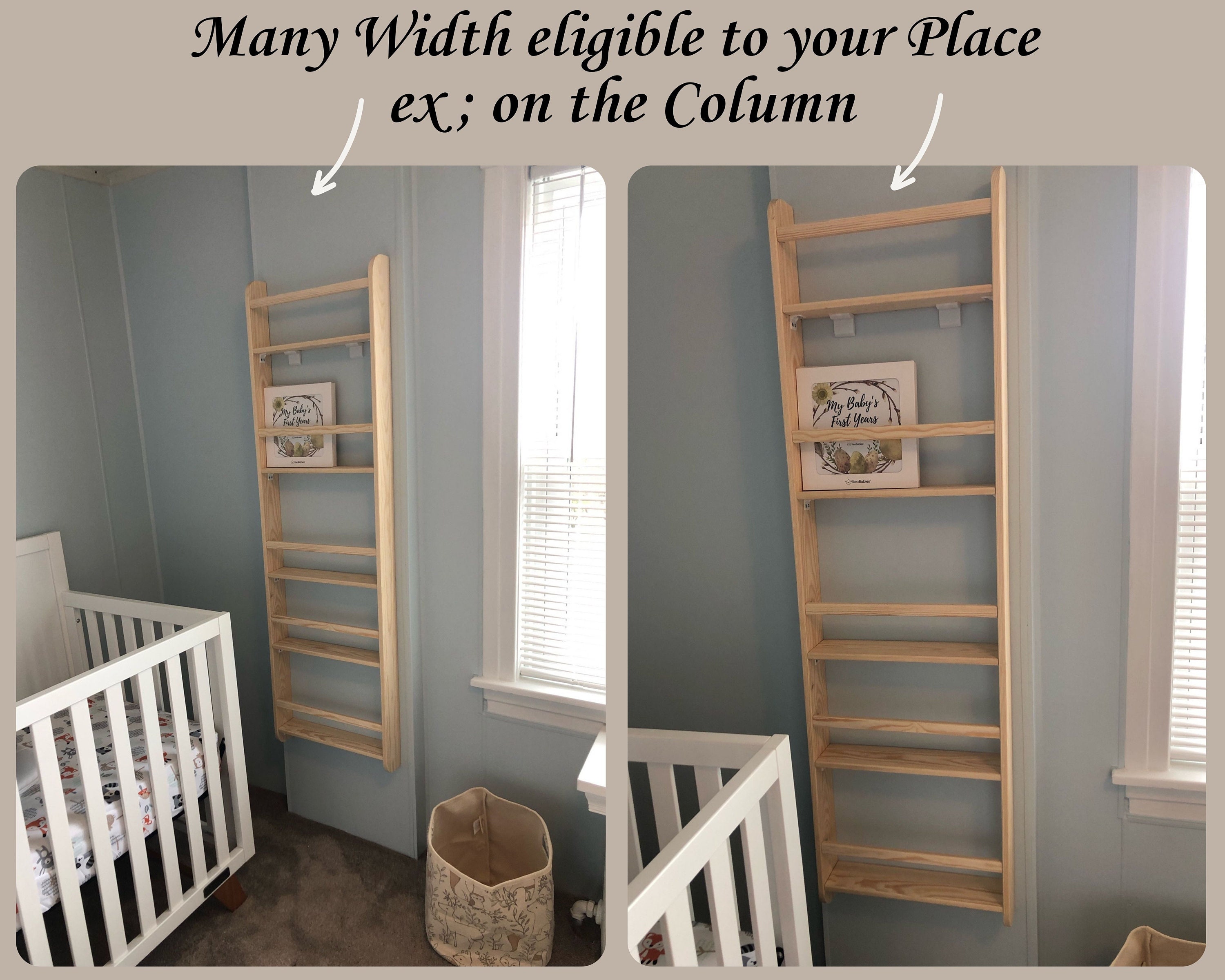 Cook Book Shelf ,narrow Tall Recipe Bookshelf, Wall Mounted Wide ...