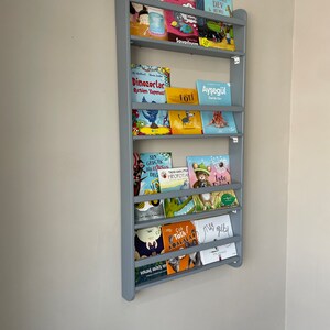 Montessori Bookshelf, Kids Wooden Reading Book Rack, Kids Room ...