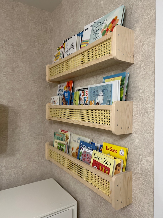 Rattan wall bookshelf store