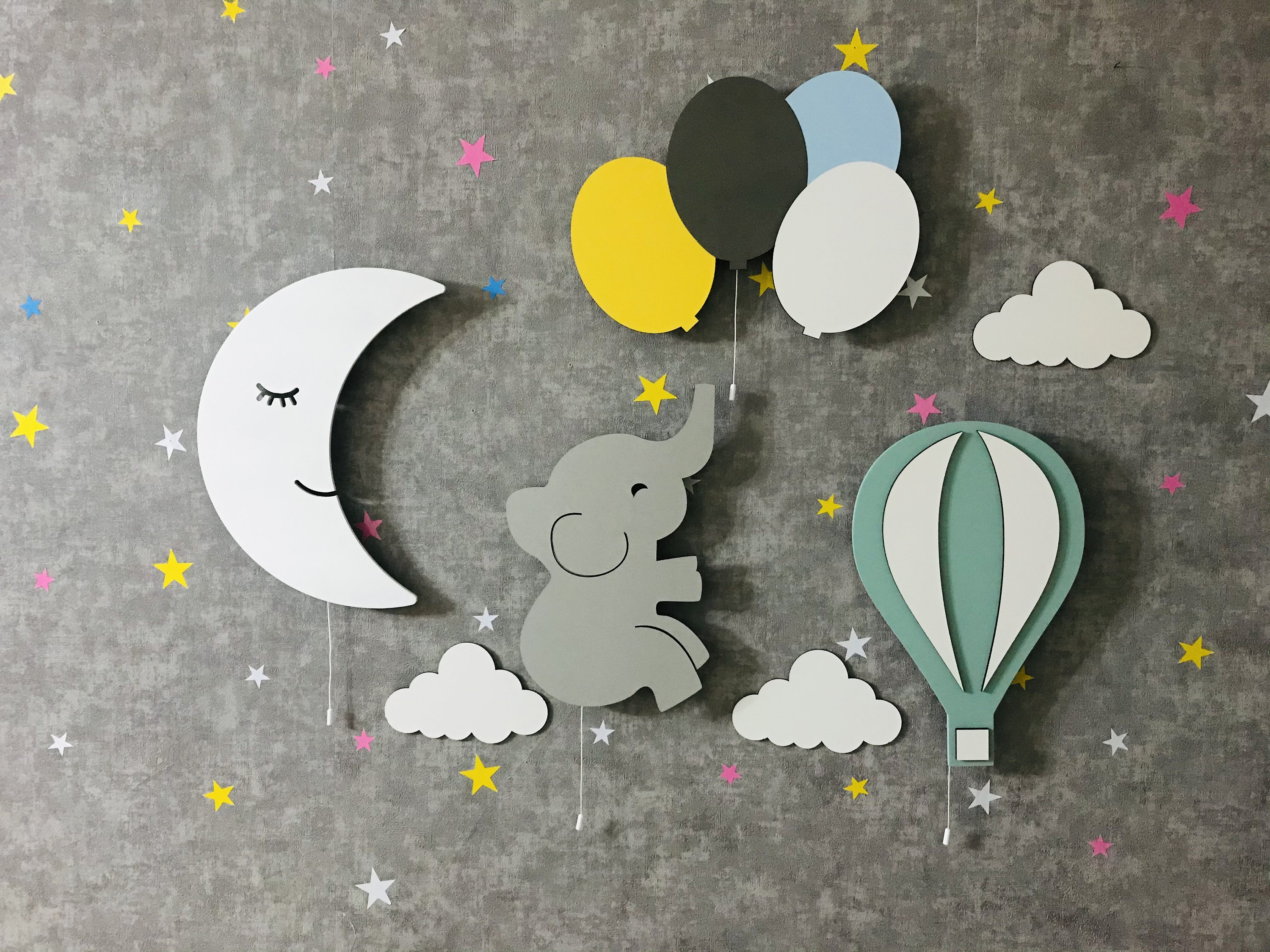 Night Light for Kids, Moon Night Light, Girl Nursery Decor, Cloud Kids ...