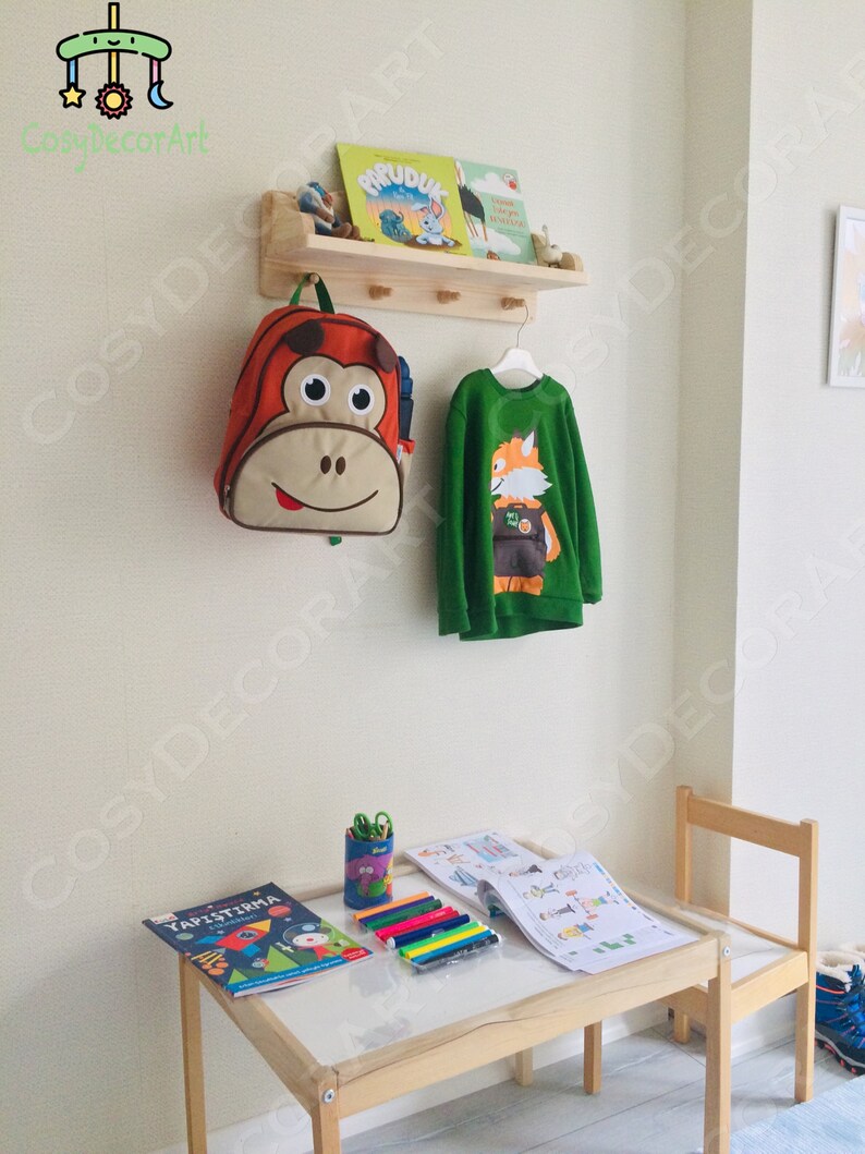 Floating Shelf for Nursery Kids Room Book Shelves With 4 - Etsy