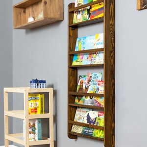 Montessori Bookshelf, Kids Wooden Reading Book Rack, Kids Room ...